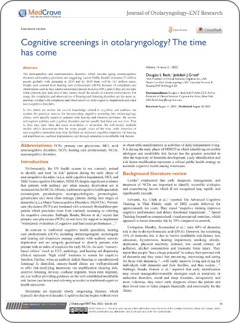 Related Publications – Cognivue